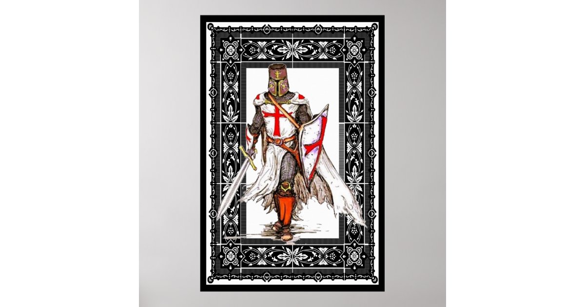 knight templar in armor poster | Zazzle