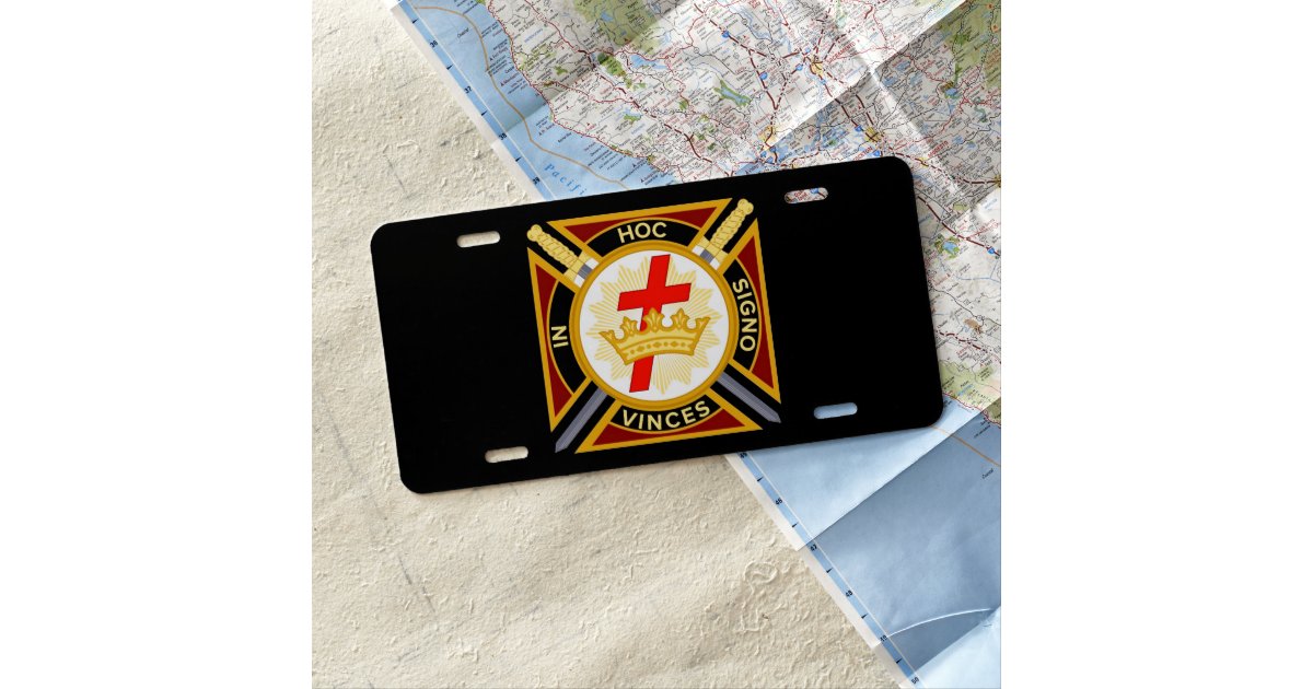 Knight Templar License Plate | Zazzle