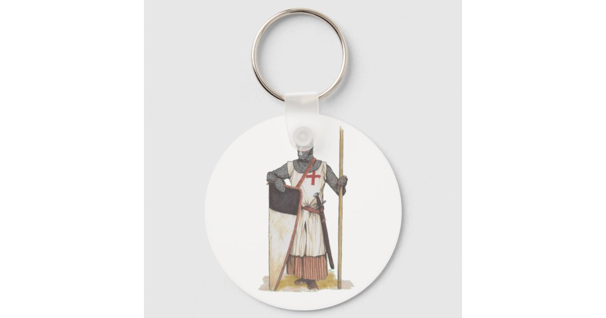 Knight Templar Medieval Keychain | Zazzle
