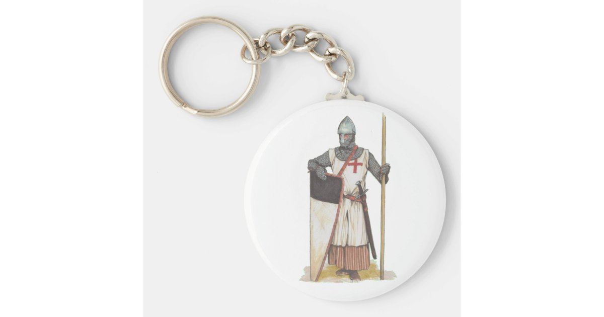 Knight Templar Medieval Keychain | Zazzle