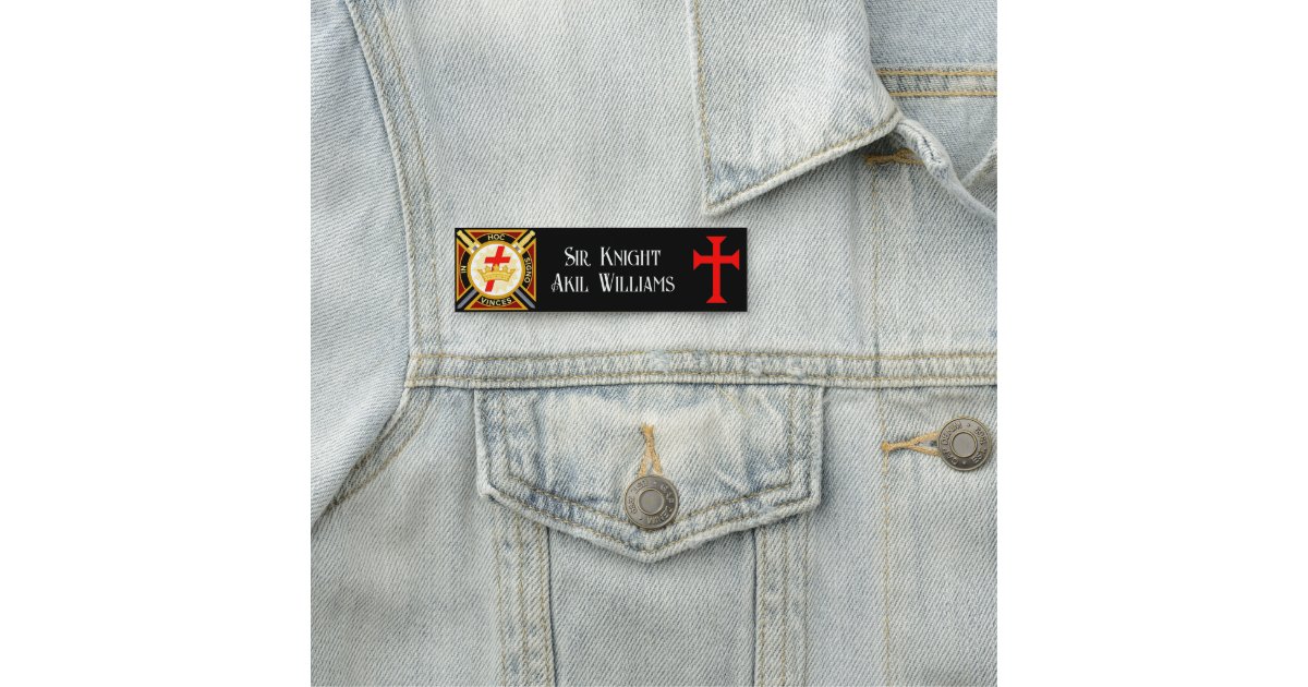 Knight Templar Name Tag | Zazzle