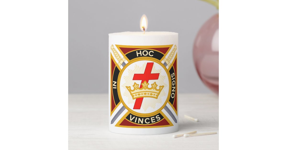 Knight Templar Pillar Candle | Zazzle