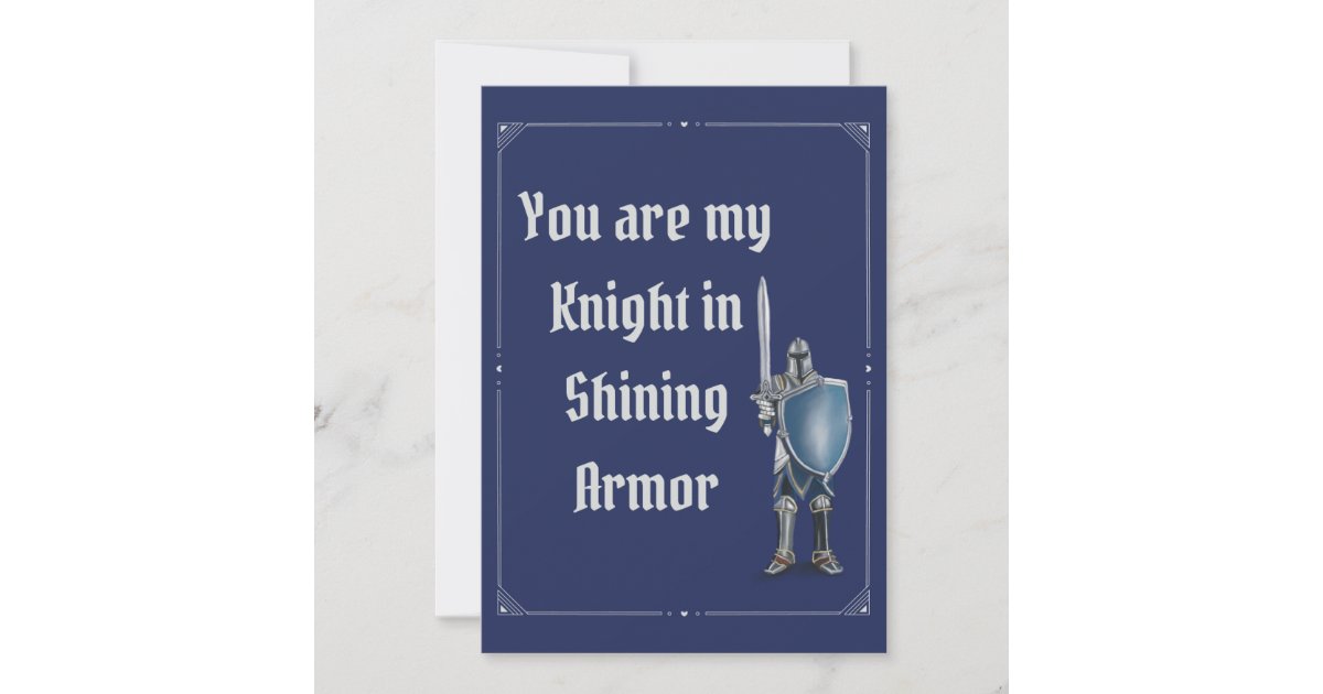 Knight Valentine's Day Card | Zazzle