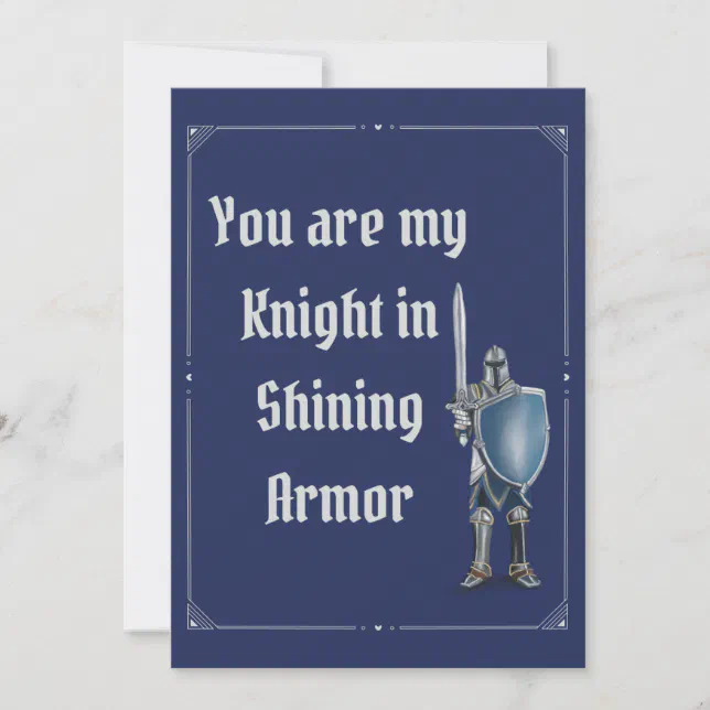 Knight Valentine's Day Card | Zazzle