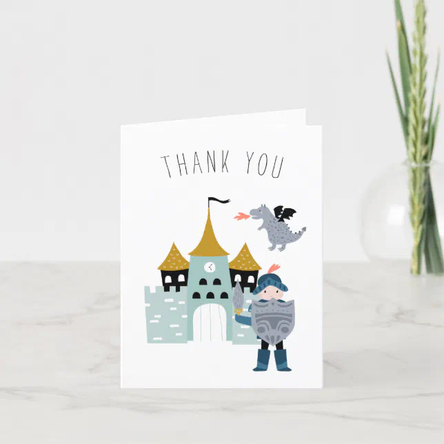 Knights & Dragons Fairytale | Thank You Card | Zazzle