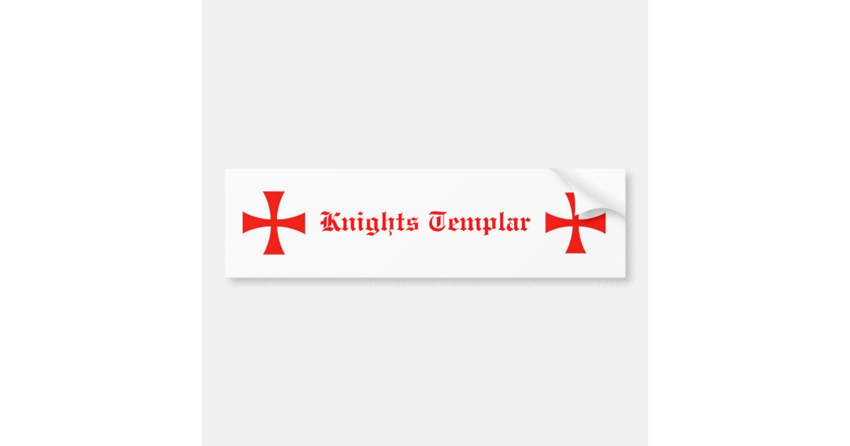Knights Templar Bumper Sticker | Zazzle
