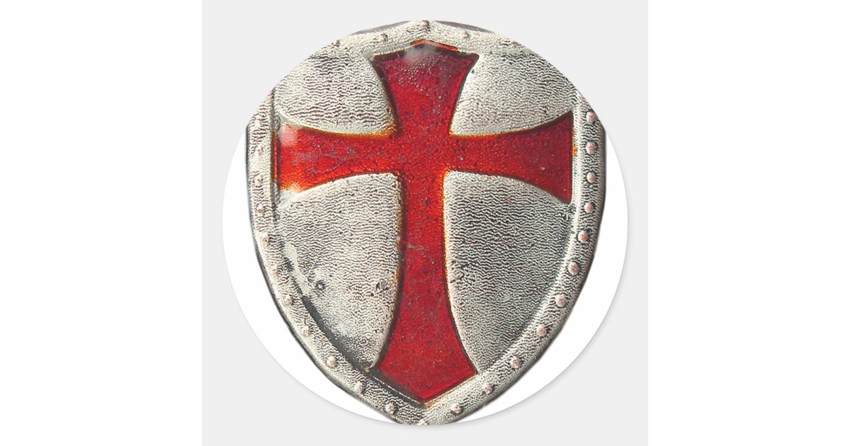 Knights Templar Classic Round Sticker | Zazzle