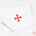 Knights_Templar_Cross Classic Round Sticker | Zazzle