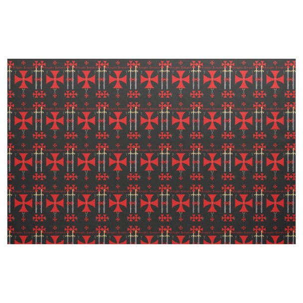 Medieval Knights Templar Fabric | Zazzle