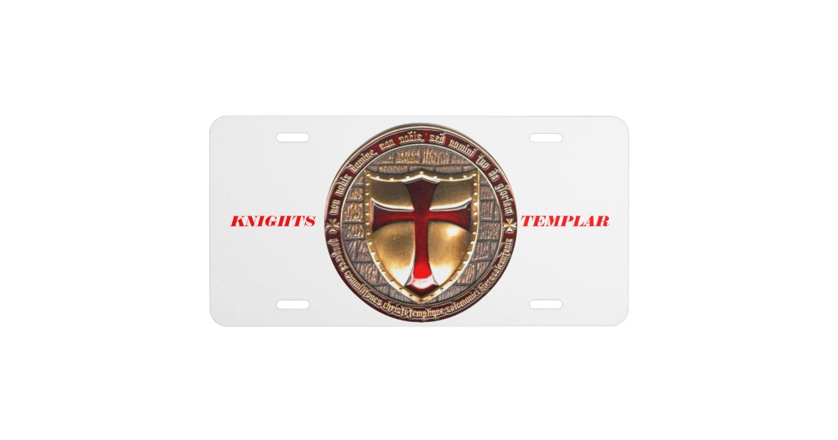 KNIGHTS TEMPLAR LICENSE PLATE | Zazzle