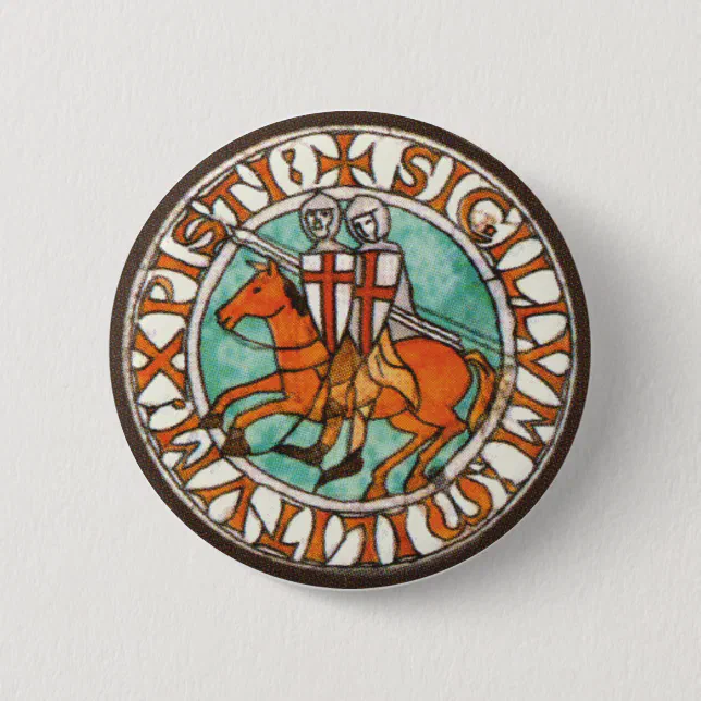 Knights Templar Seal Pinback Button | Zazzle
