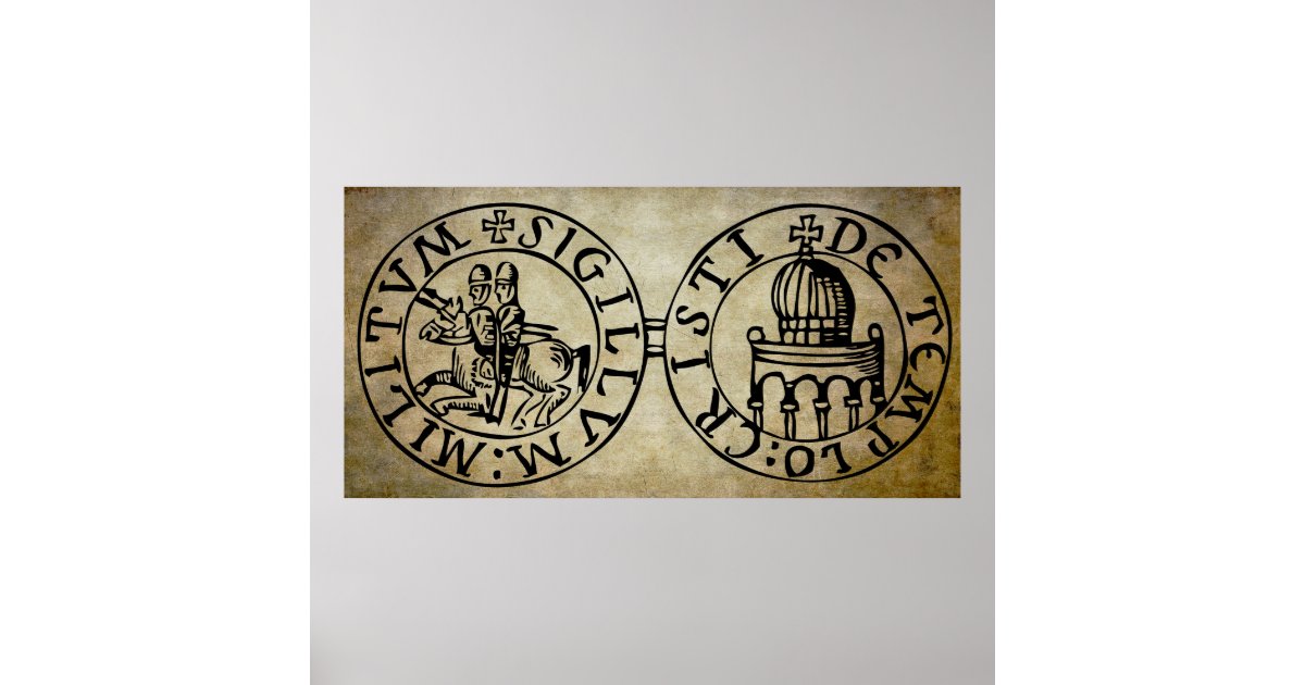KNIGHTS TEMPLAR SEAL POSTER | Zazzle