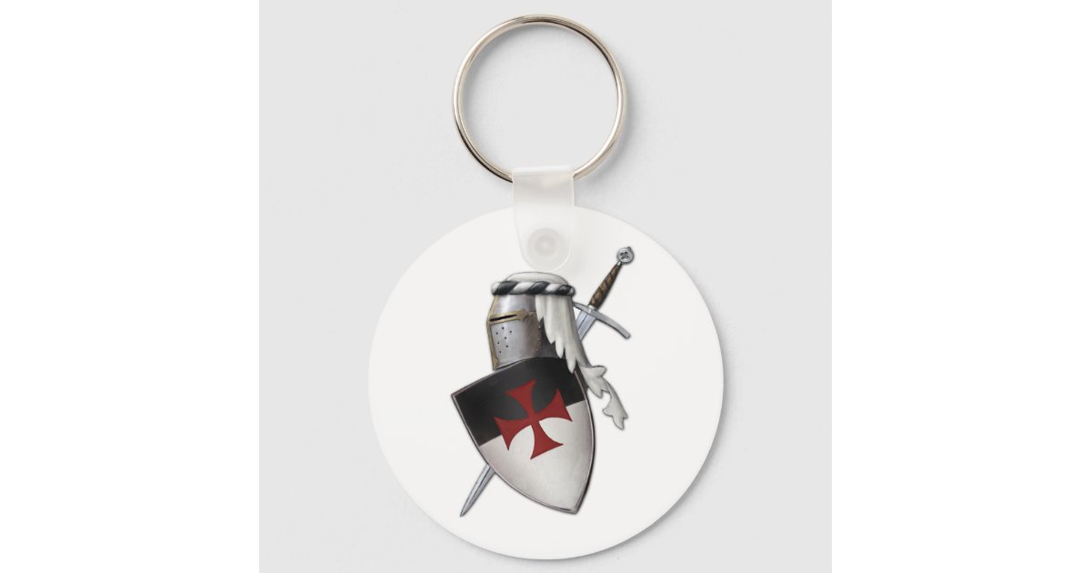 Knights Templar shield Keychain | Zazzle