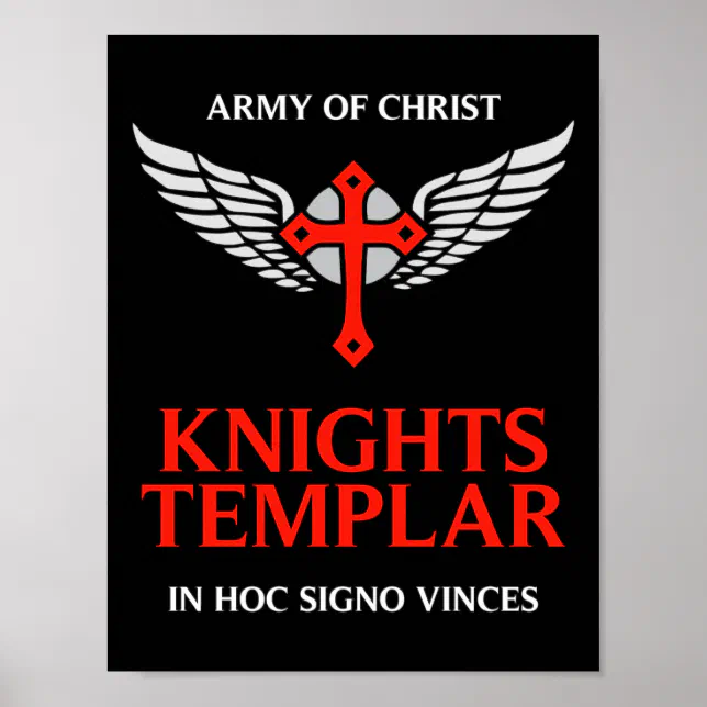 Knights Templar Unique Cross Medieval Insignia Art Poster | Zazzle