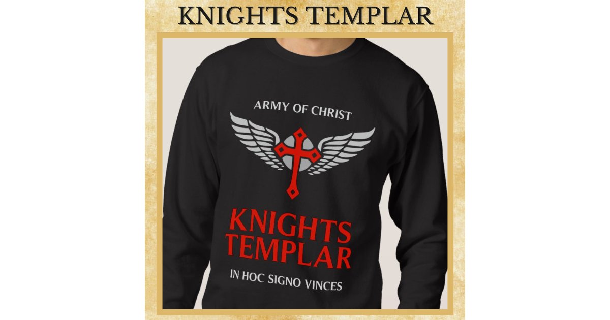 Knights Templar Unique Medieval Insignia Cross Art Sweatshirt | Zazzle