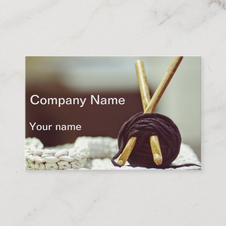 Knit and Crochet Business Card | Zazzle