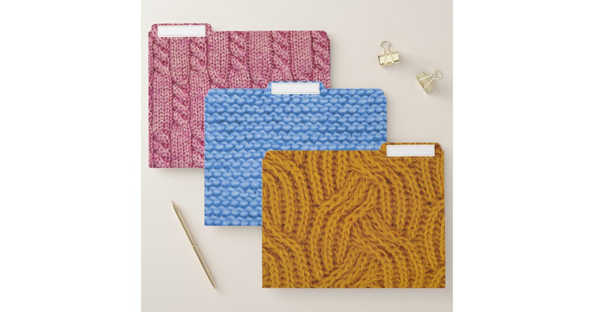 Knitted File Folder | Zazzle