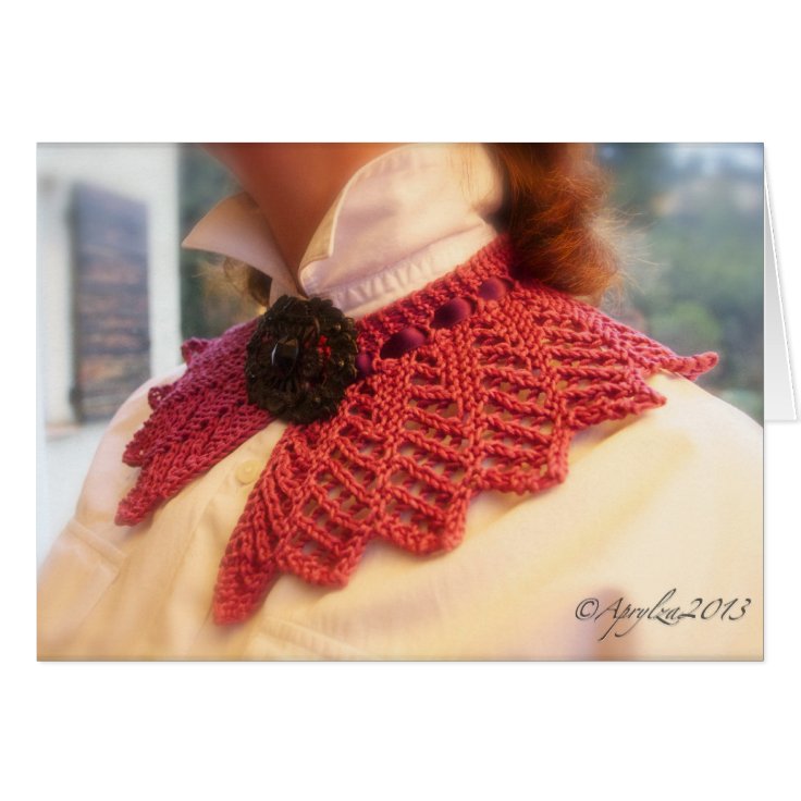 Knitted Lace Collar Pattern | Zazzle
