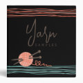 Knitter knitting needles yarn ball craft pattern binder | Zazzle