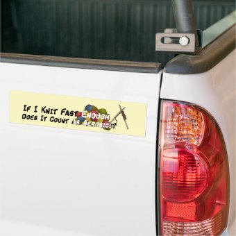 Knitting Aerobics Bumper Sticker | Zazzle