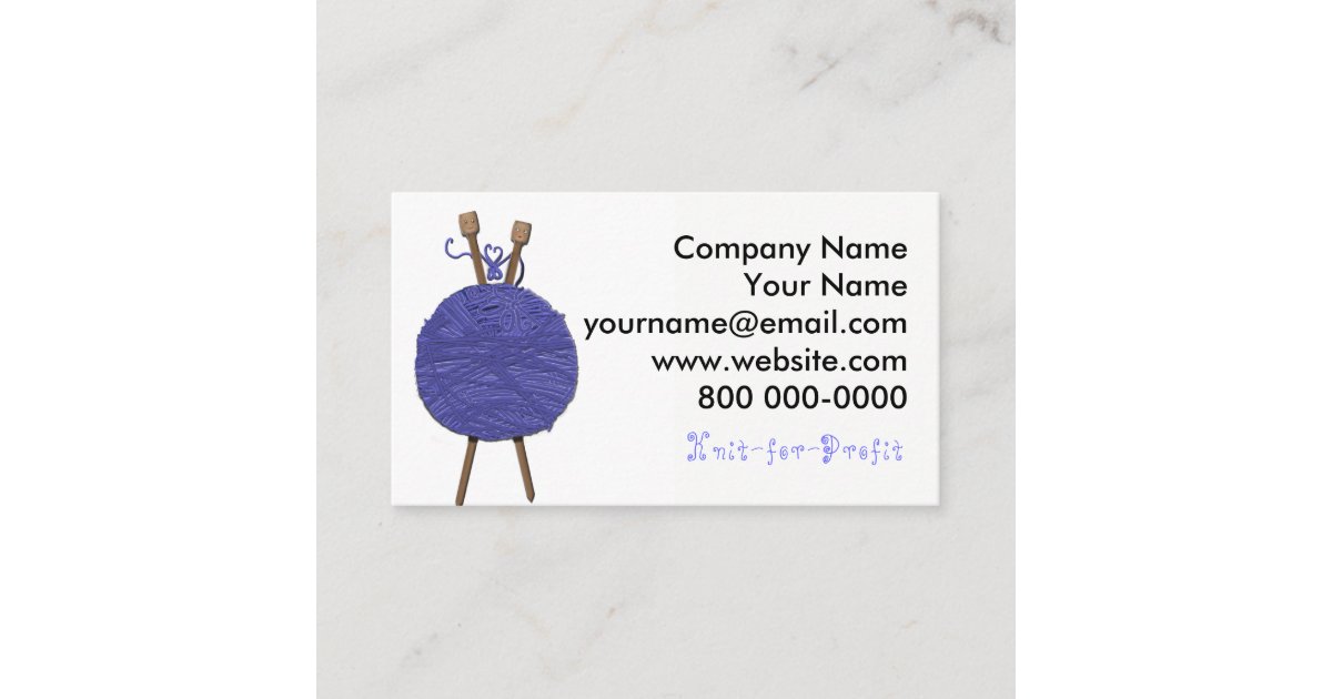 Knitting Business Business Card | Zazzle