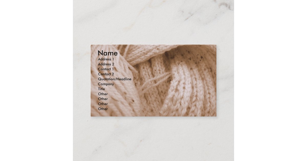 knitting/ business card | Zazzle