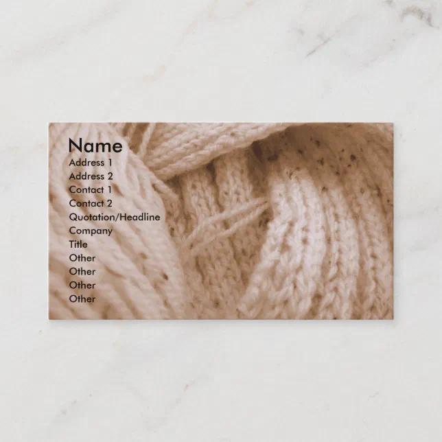 knitting/ business card | Zazzle