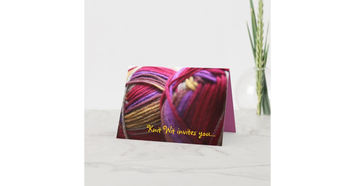 Knitting Club Invitation | Zazzle