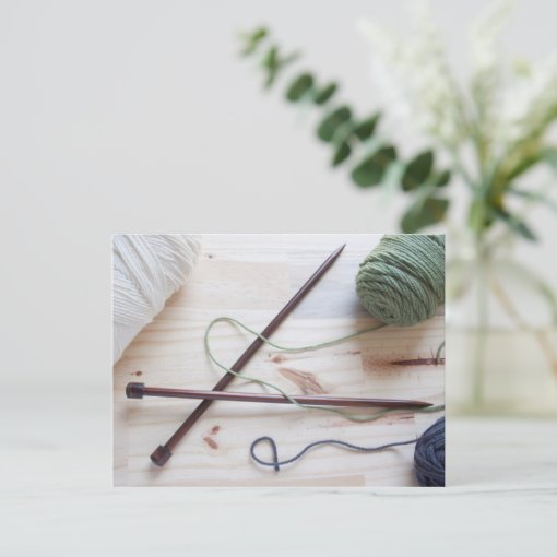 Knitting Needles Postcard | Zazzle