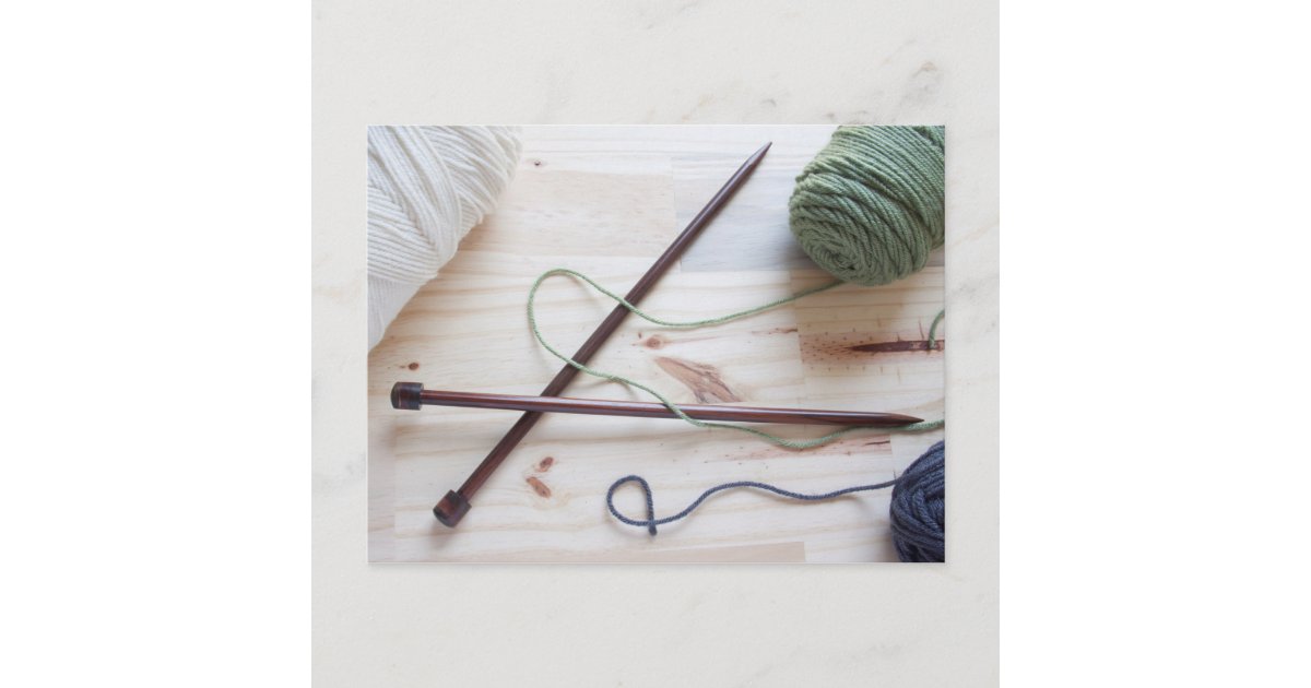 Knitting Needles Postcard | Zazzle