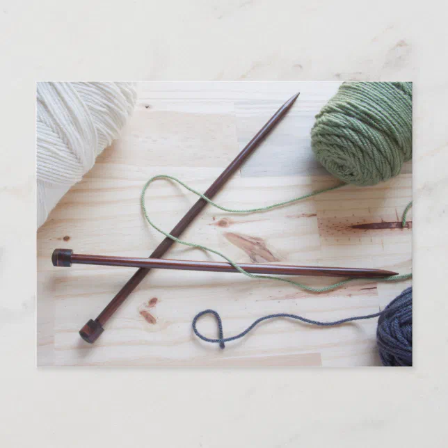 Knitting Needles Postcard | Zazzle