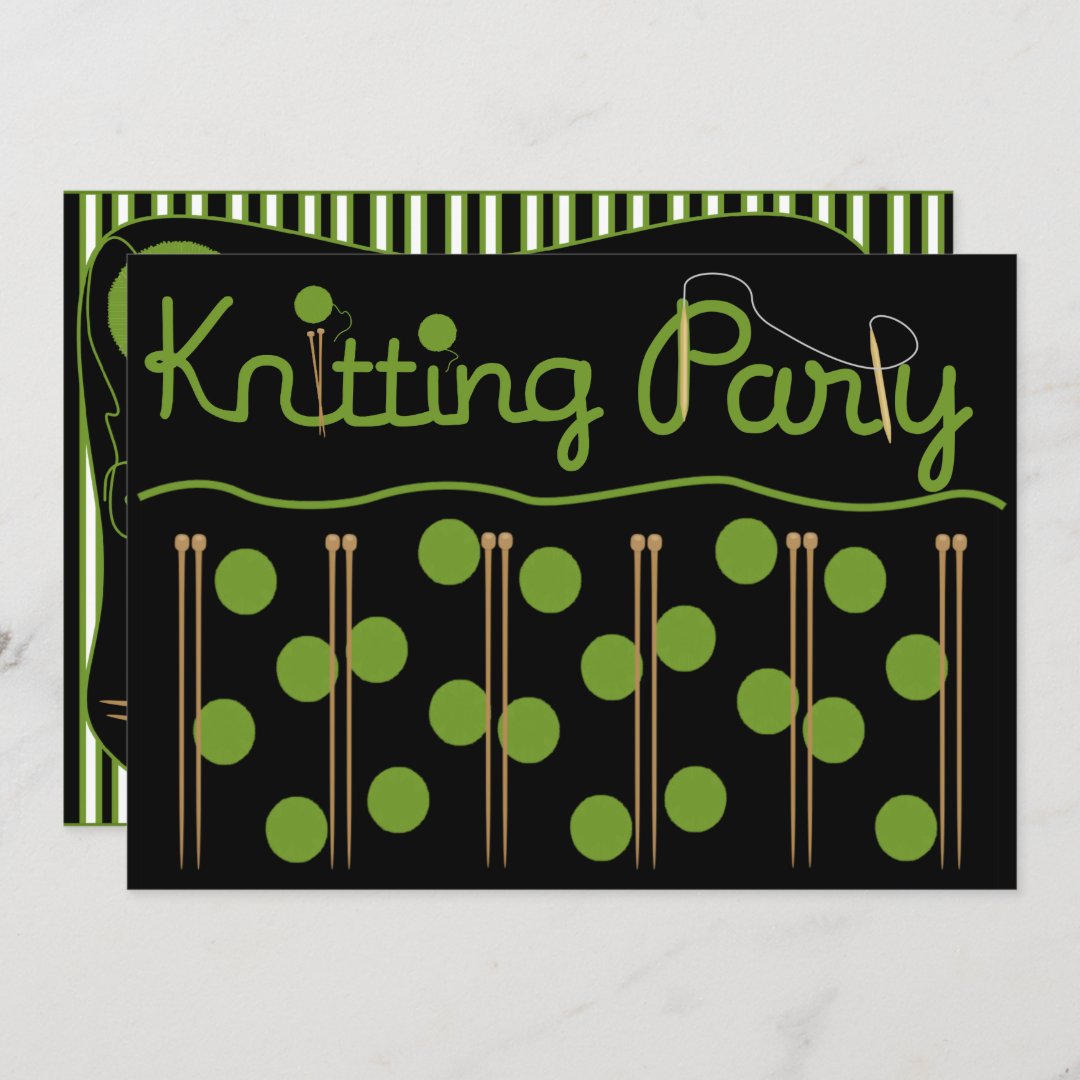 Knitting Party Invitation | Zazzle