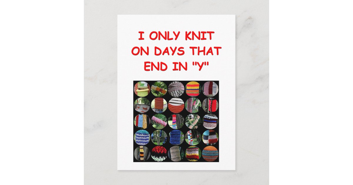 knitting postcard | Zazzle