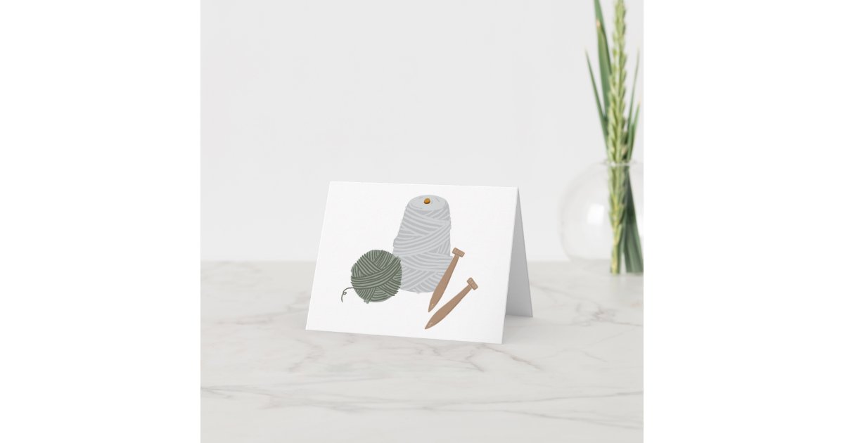 Knitting Thank You Card | Zazzle