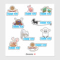 Knitting Themed Customer Thank You Sticker | Zazzle