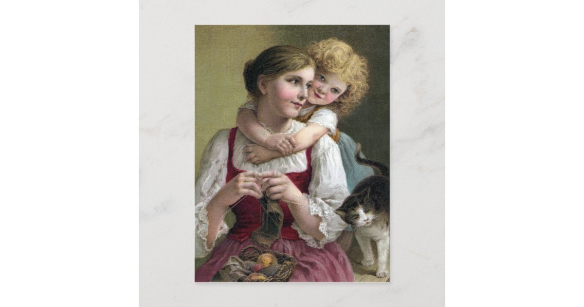 Knitting with Sweet Distractions Postcard | Zazzle