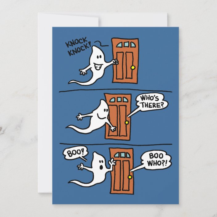Knock Knock Ghost Halloween Joke Kid Party Invite | Zazzle