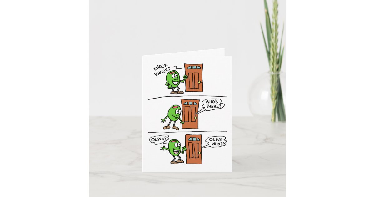 Knock Knock Olive You Father's Day Card | Zazzle