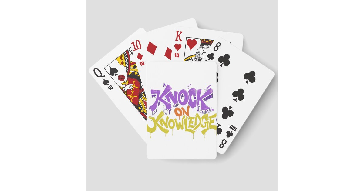 Knock on Knowledge Canasta Cards | Zazzle