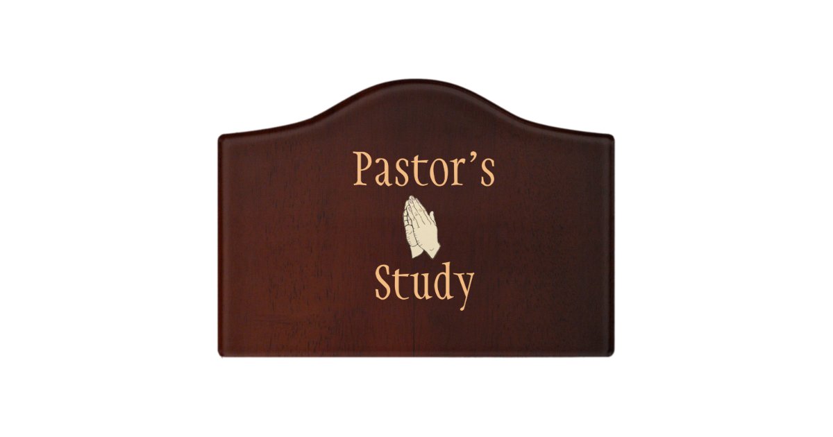 Knock on the door of the Pastor's study Door Sign | Zazzle