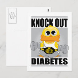 Knock Out Diabetes Postcard | Zazzle