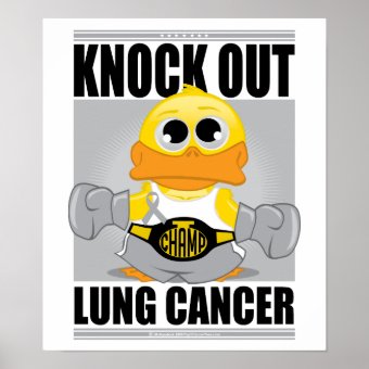 Knock Out Lung Cancer Poster | Zazzle