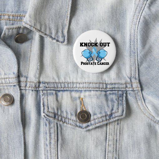 Knock Out Prostate Cancer Button | Zazzle