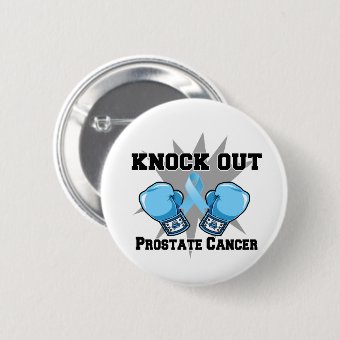 Knock Out Prostate Cancer Button | Zazzle