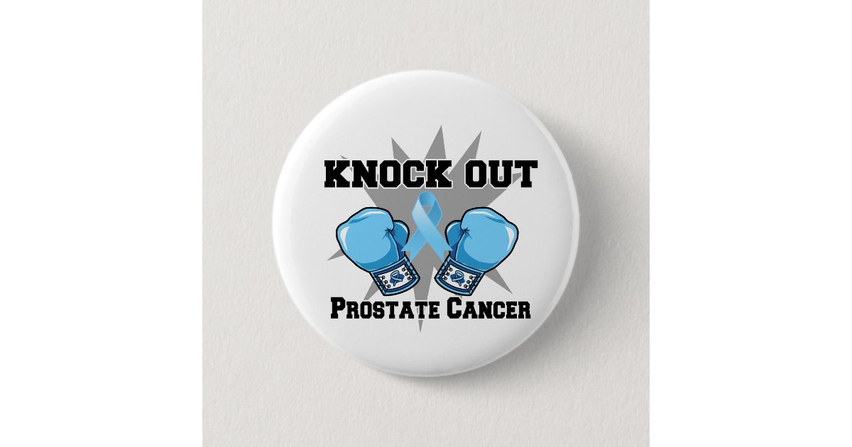 Knock Out Prostate Cancer Button | Zazzle