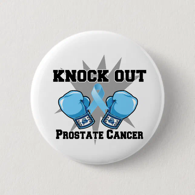 Knock Out Prostate Cancer Button | Zazzle
