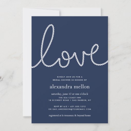 Knotted Love Bridal Shower Invitation | Zazzle