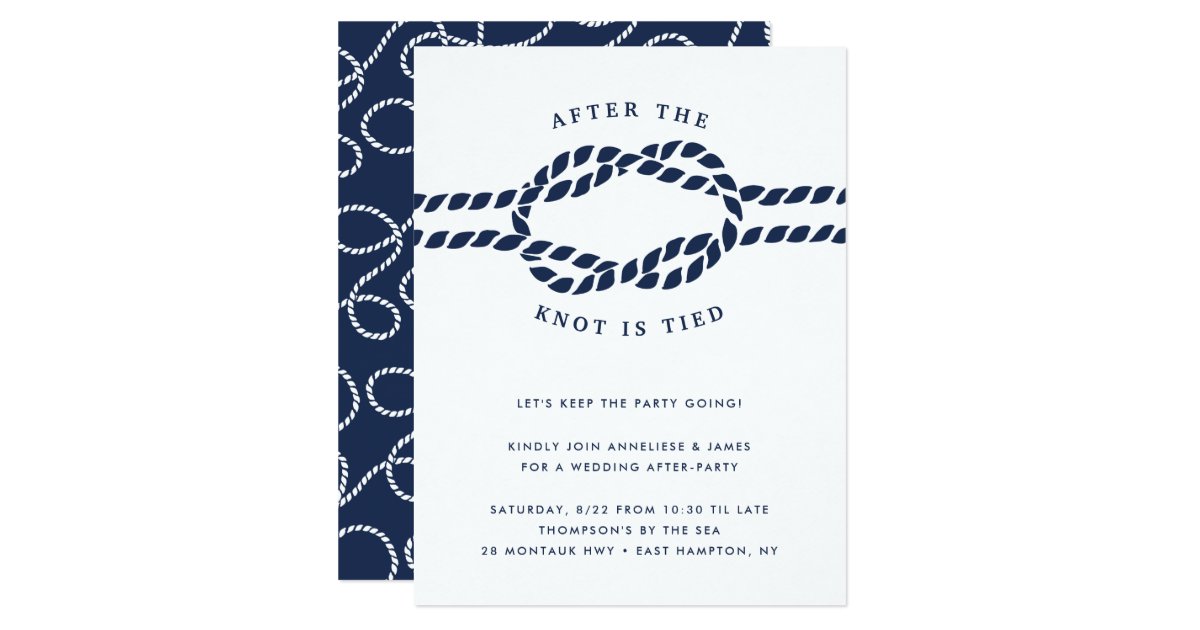 Knotted | Wedding After Party Invitation | Zazzle.com