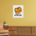 Knotty By Nature Funny Pretzel Pun Poster | Zazzle