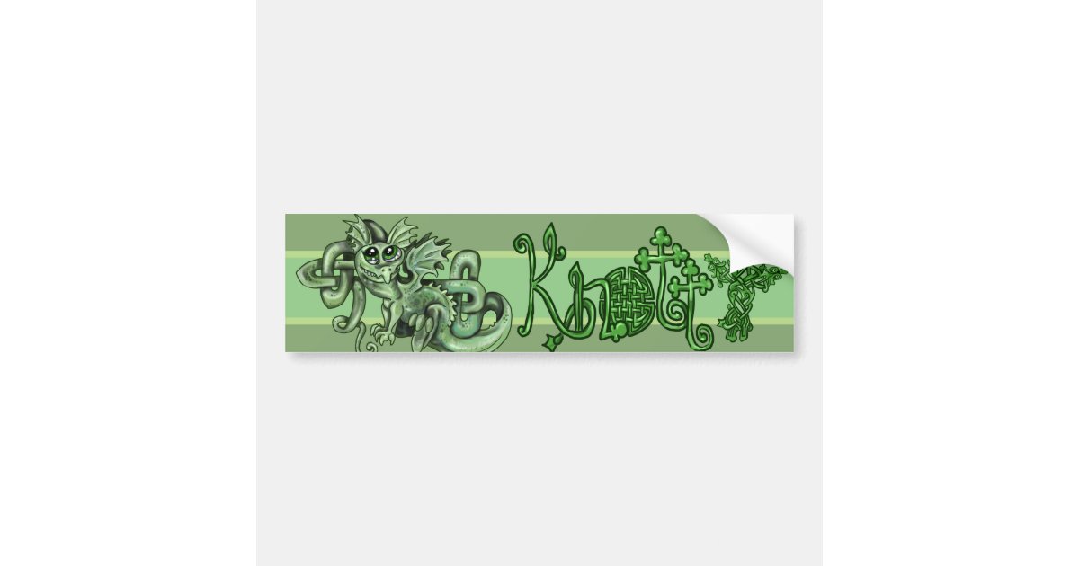 Knotty lil Dragon~celtic knot bumper sticker | Zazzle